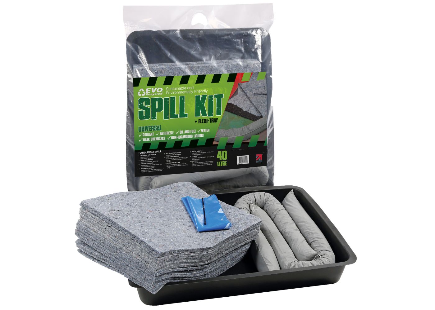 EVO Universal Spill Kit with Flexi-Tray ( to 40 Litres)