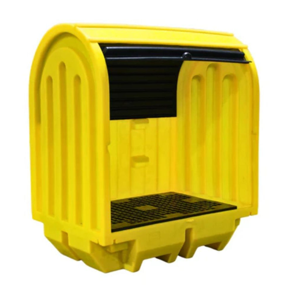 Eco 2 Drum Hard Covered Lockable Spill Pallet | First Mats UK