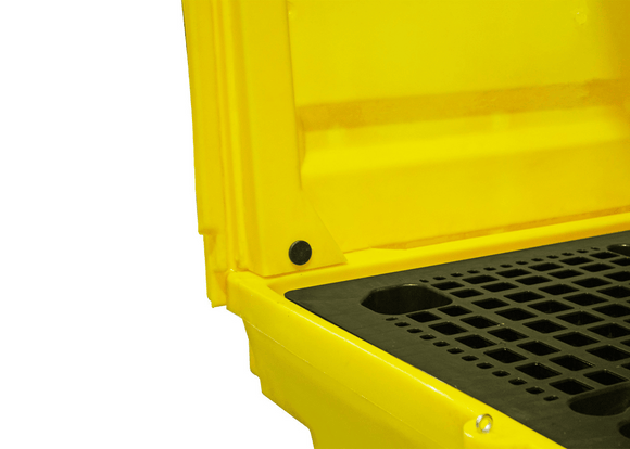 Eco 4 Drum Hard Covered Lockable Spill Pallet | First Mats UK