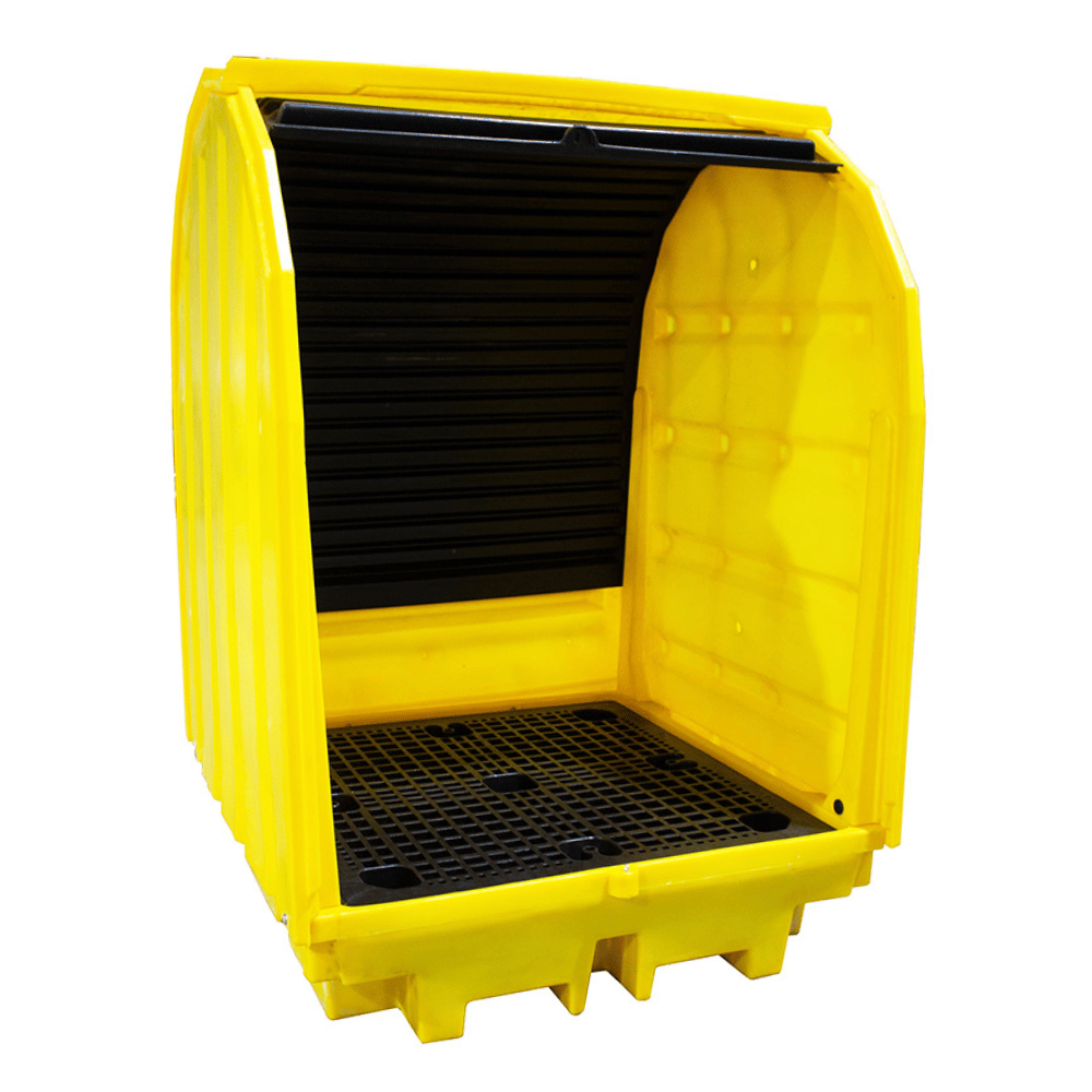 Eco 4 Drum Hard Covered Lockable Spill Pallet | First Mats UK