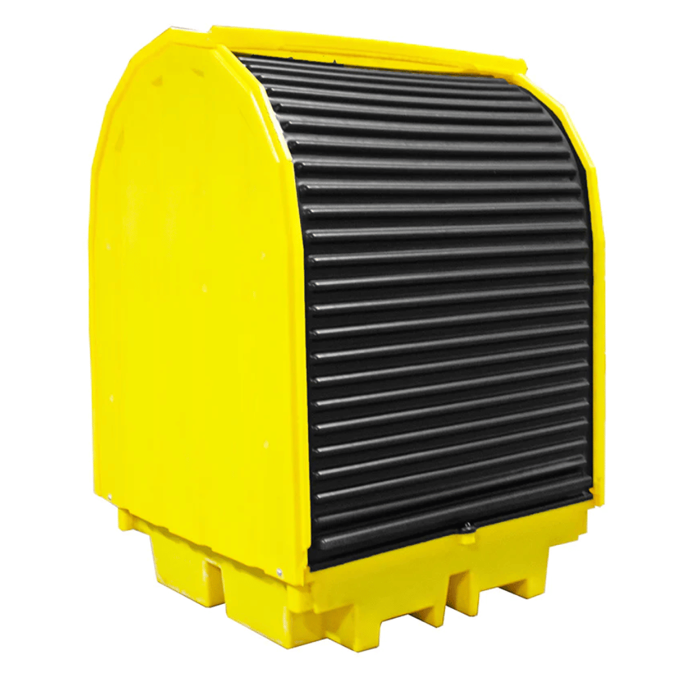 Eco 4 Drum Hard Covered Lockable Spill Pallet | First Mats UK