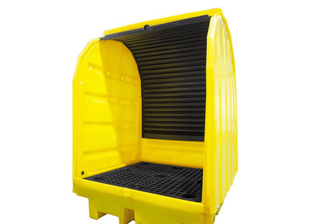 Eco 4 Drum Hard Covered Lockable Spill Pallet | First Mats UK