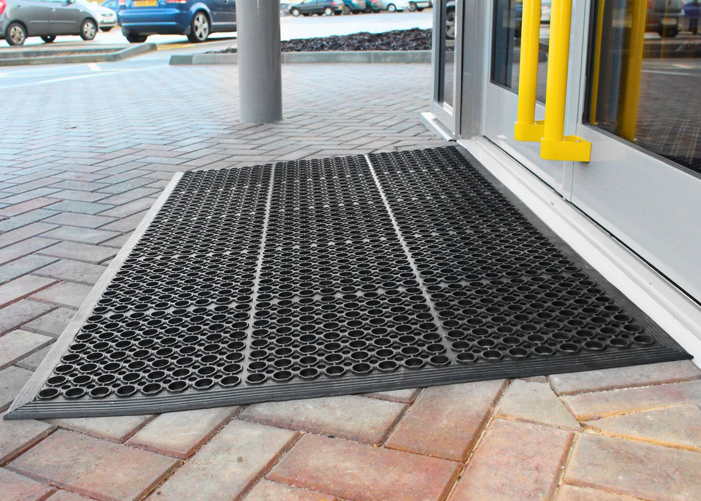 EntraGuard Rubber Door Mat with Holes | First Mats UK