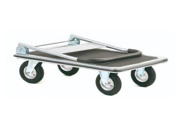 Large Wheel Folding Platform Trolley with Pneumatic Wheels