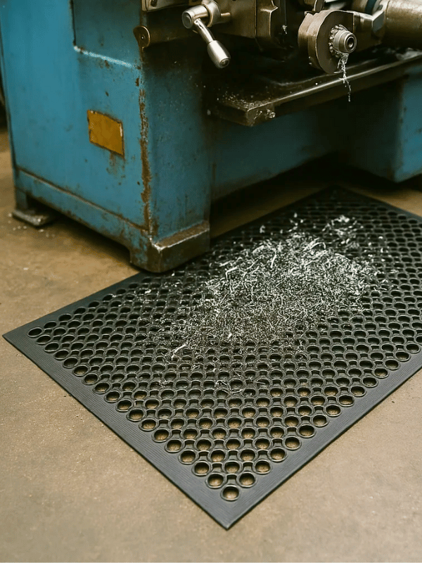 Swarf Catch Rubber Mat with Holes - Buy Online | First Mats