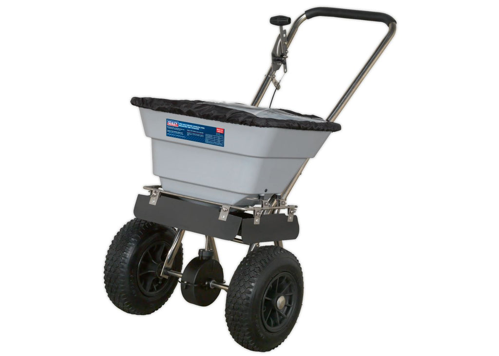 Heavy-Duty 37kg Stainless Steel Walk Behind Broadcast Grit Spreader
