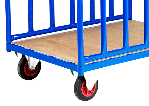 Board and Long Goods Platform Trolleys - Metal and Timber Sides