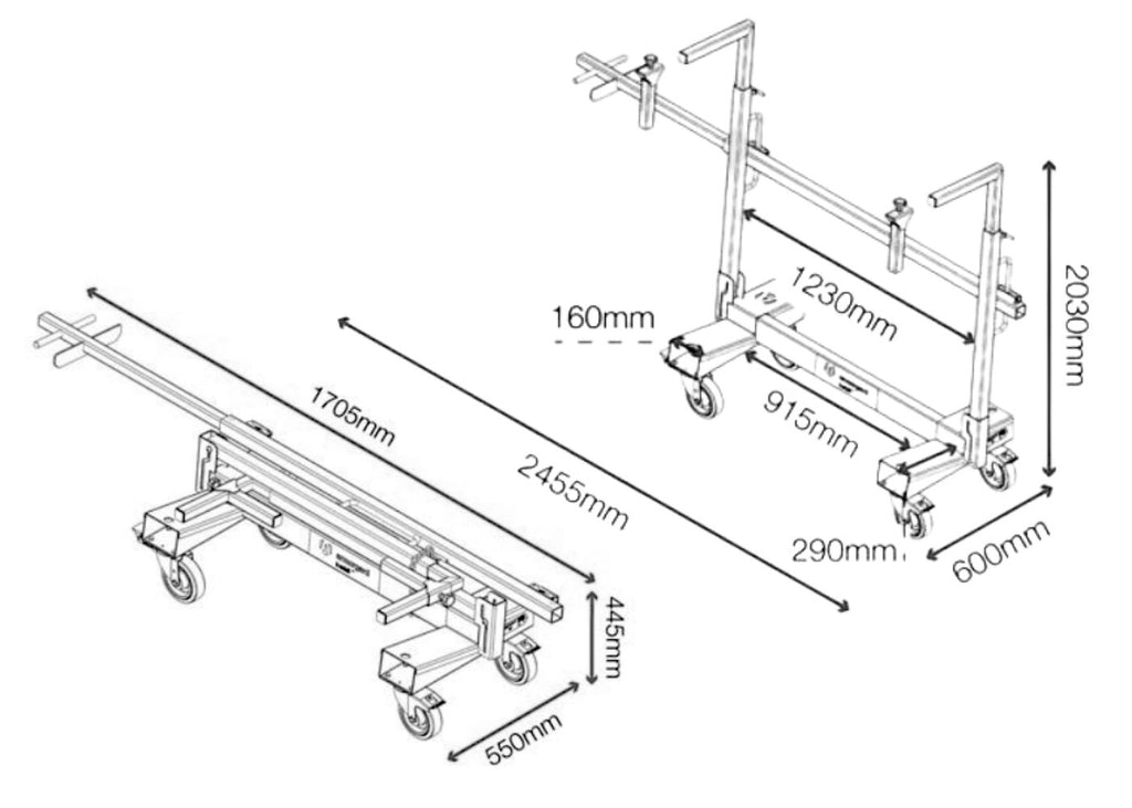 LoadAll Heavy Duty Board Trolley with Clamps - 750kg Capacity