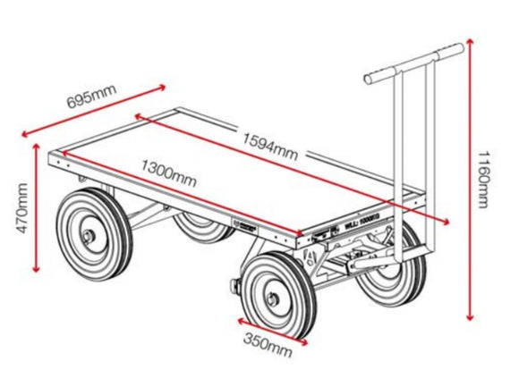 Turntable Platform Trolley - 1000kg Capacity | First Mats UK