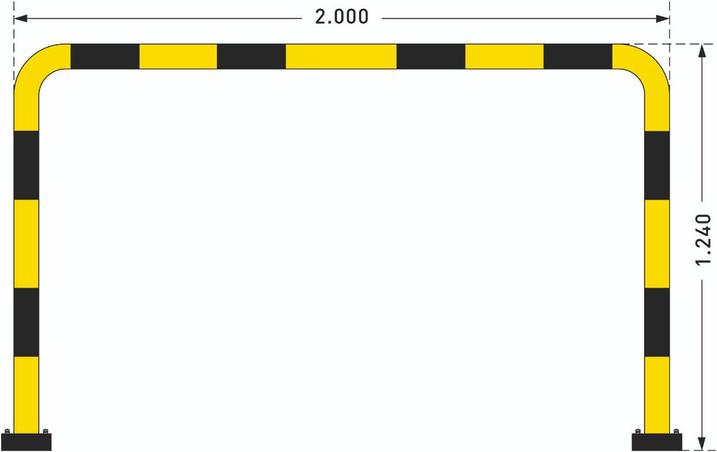 Shock Absorbing Indoor Warehouse Barrier (124cm High)