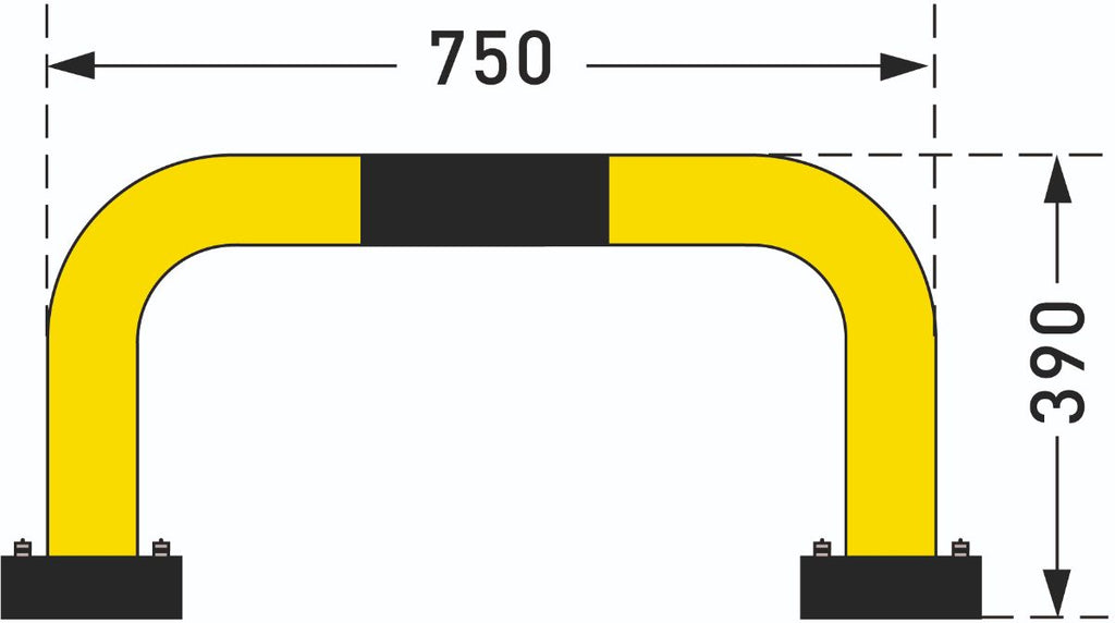 Shock Absorbing Indoor Warehouse Barriers (39cm High)