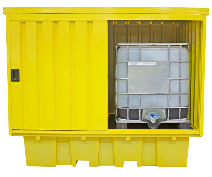 Steel Covered Double IBC Storage Bund Pallets (BB2HCS)