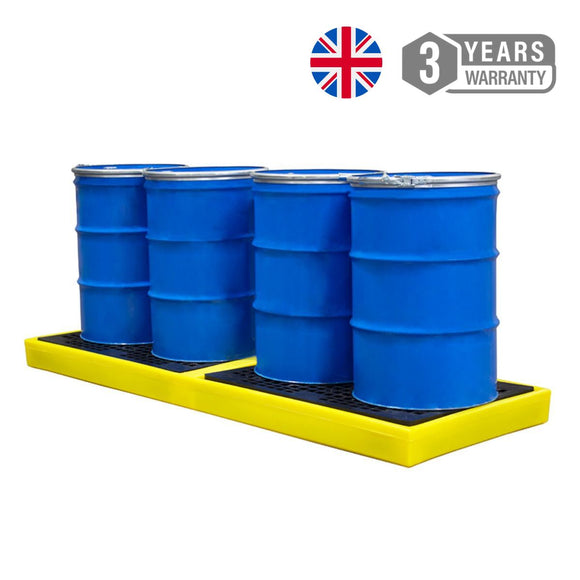 Inline Bunded Workfloor for 4 x 205L Drums (BF4S) | First Mats