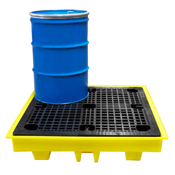 Bunded Spill Pallet for 4 x 205Ltr Oil Drums | First Mats UK