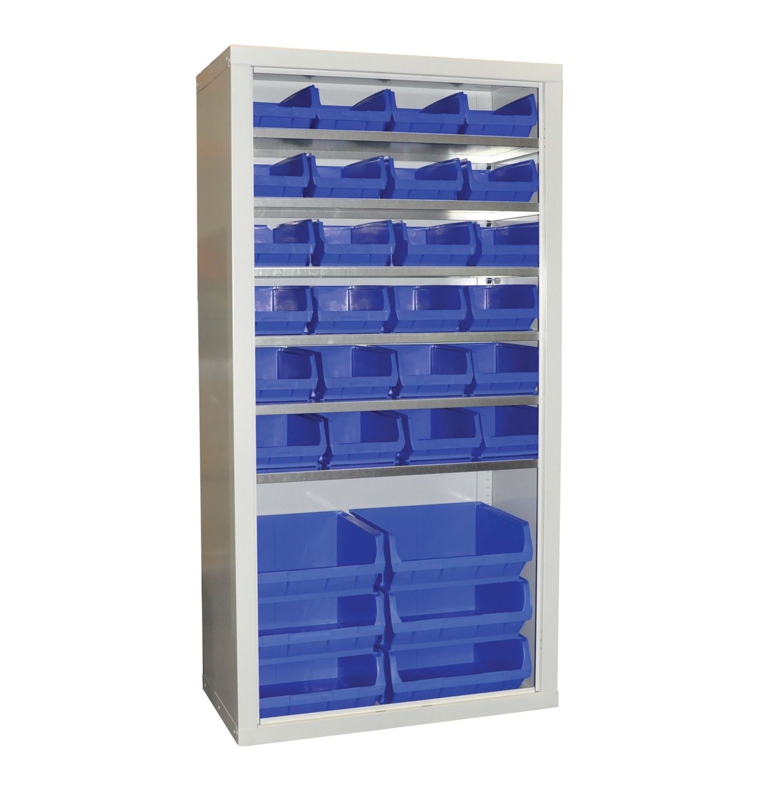 Wall-Mounted Perforated Tool and Parts Storage Cabinet
