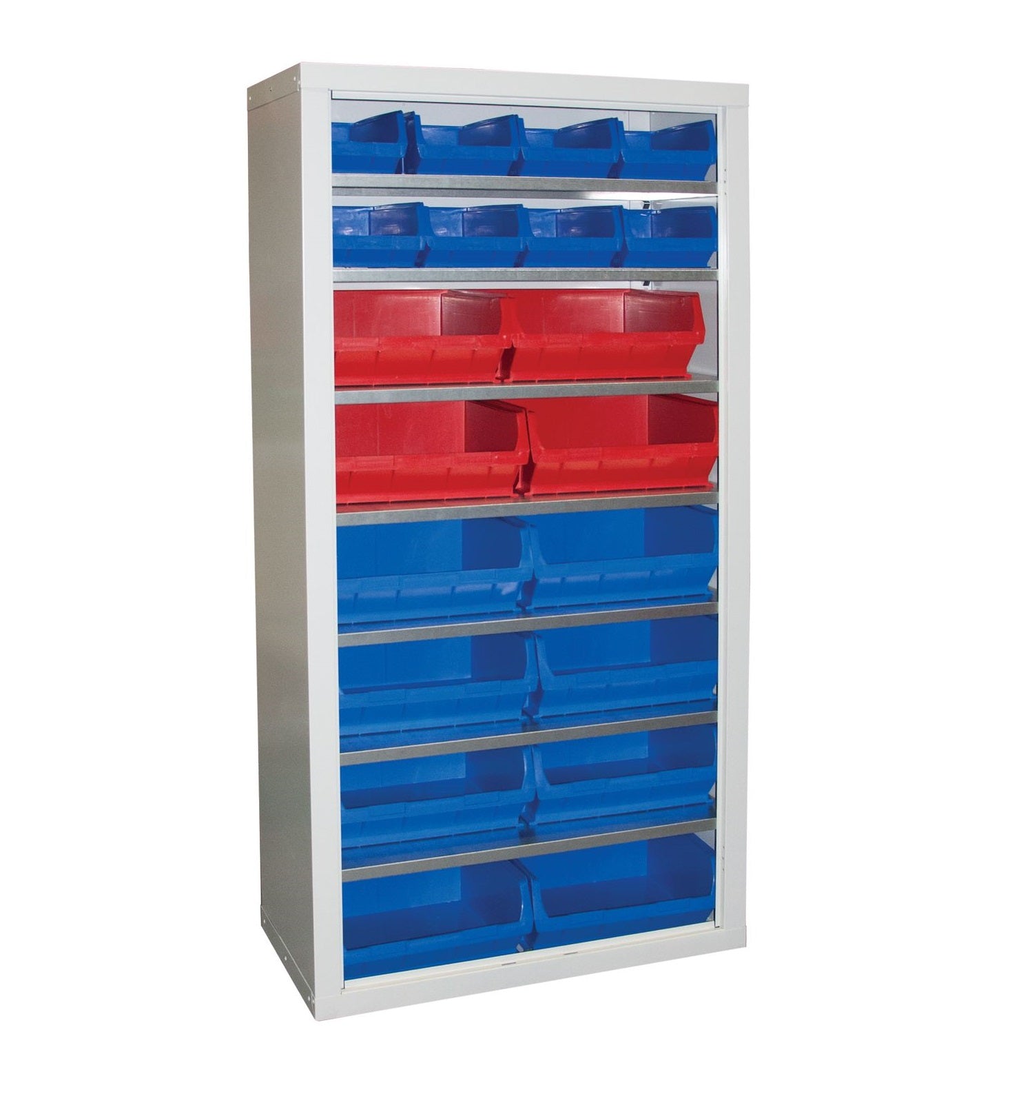 Parts Storage Cabinet with 8 x size 4 and 12 x size 6 Containers ...
