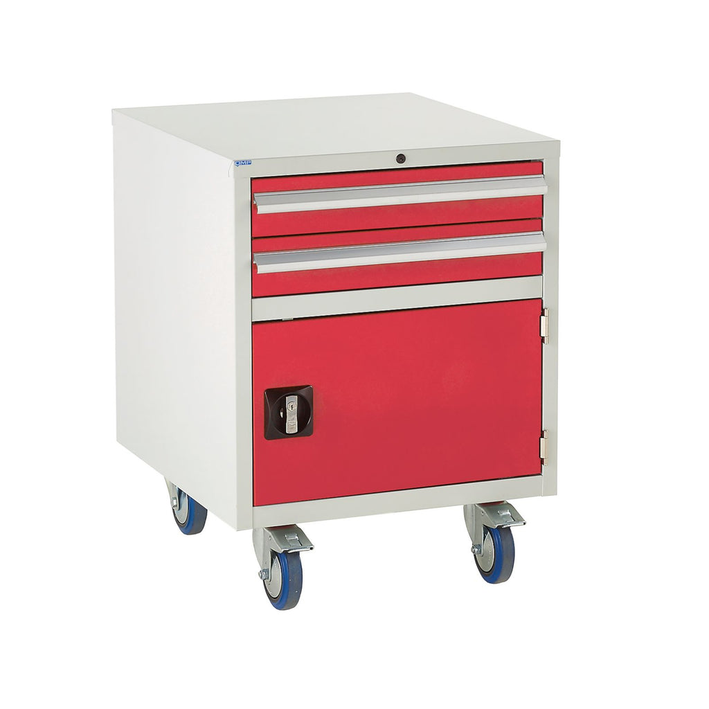 Mobile Under Bench Roller Cabinet with 2 Drawers | First Mats & Safety