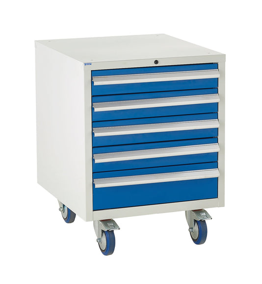 Mobile Under Bench Roller Cabinet with 5 Drawers | First Mats & Safety