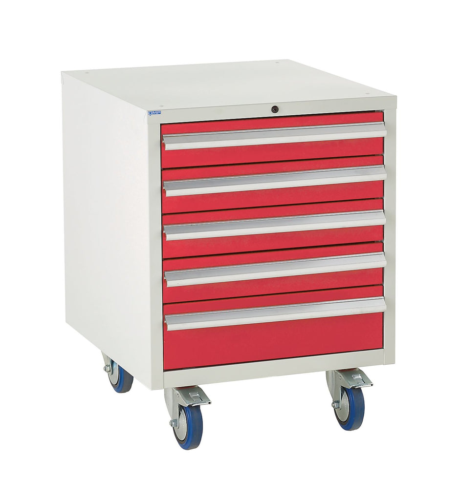 Mobile Under Bench Roller Cabinet with 5 Drawers | First Mats & Safety