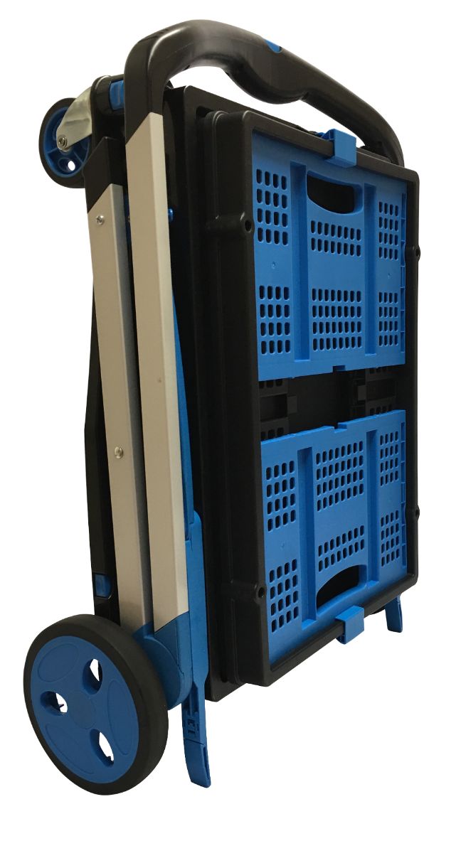 ProPlaz Folding Trolley with Shelf and Basket | Buy Online