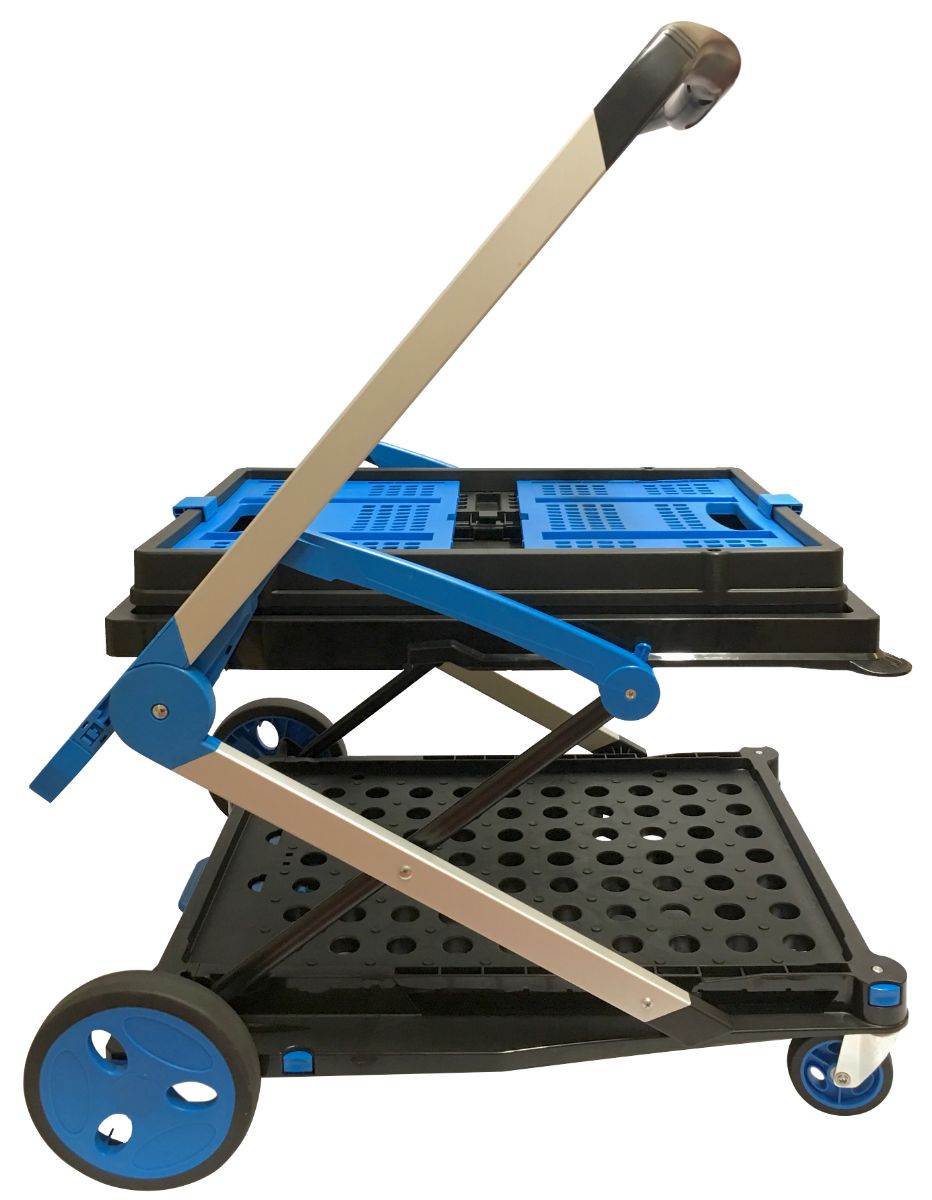 ProPlaz Folding Trolley with Shelf and Basket | Buy Online