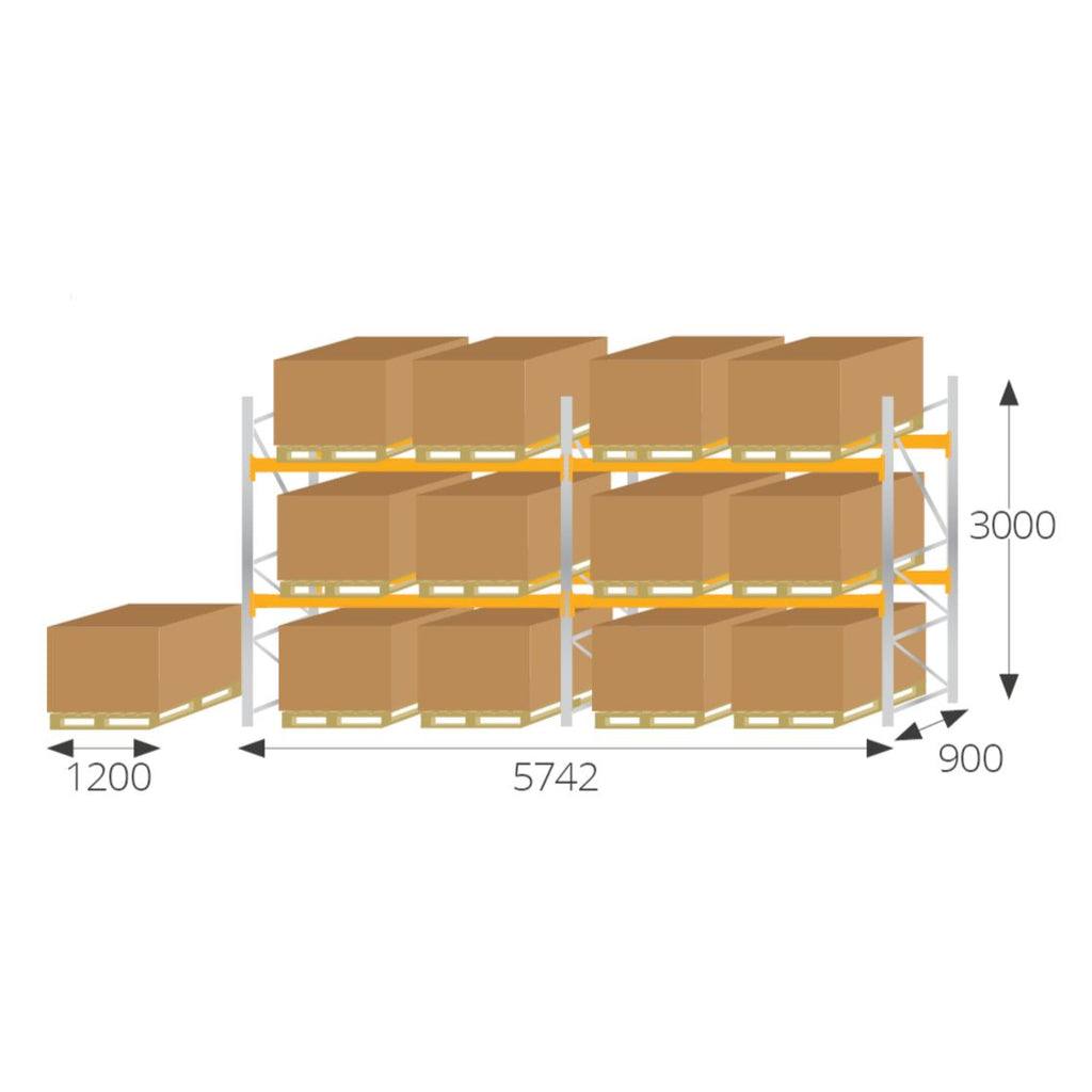 Warehouse Pallet Racking for 12 Pallets
