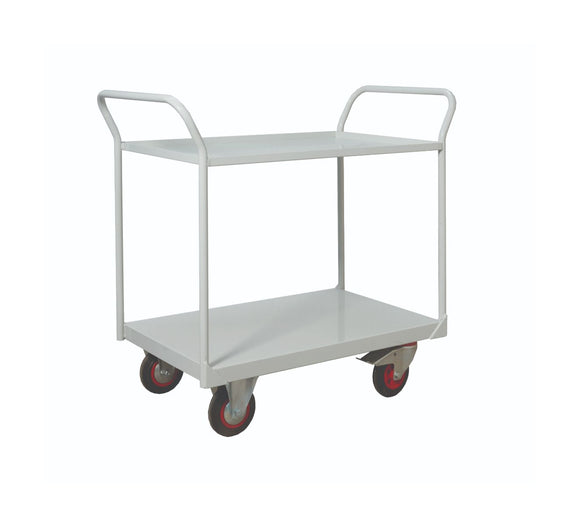 Welded Steel 2-Tier Shelf Trolley