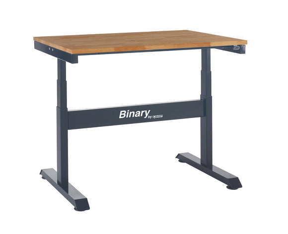 Electric Adjustable Height Workbench with Wood Worktop