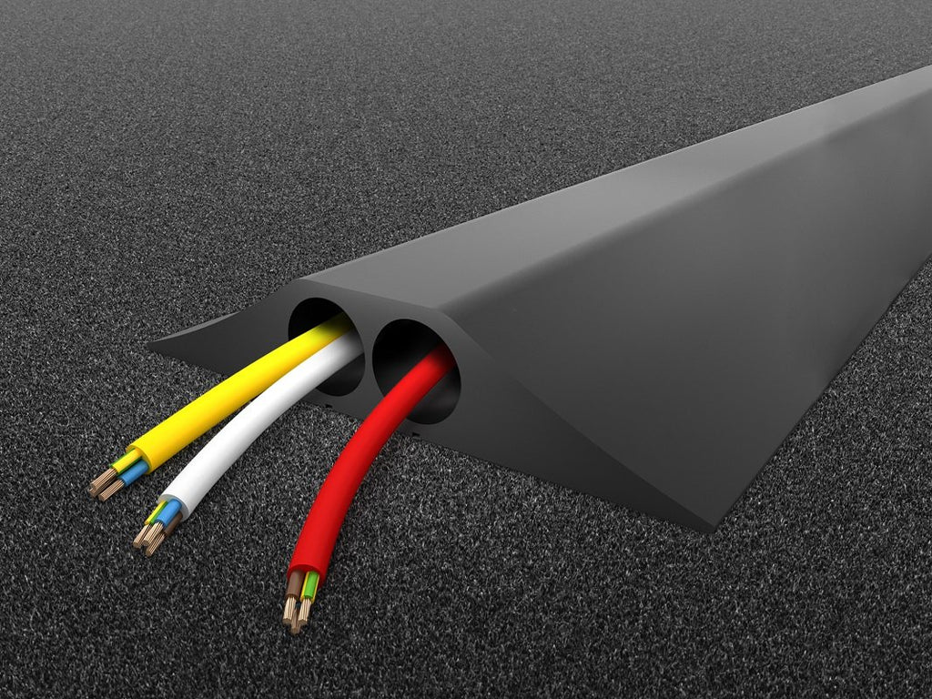 Heavy-Duty Dual Channel Cable Protectors | First Mats