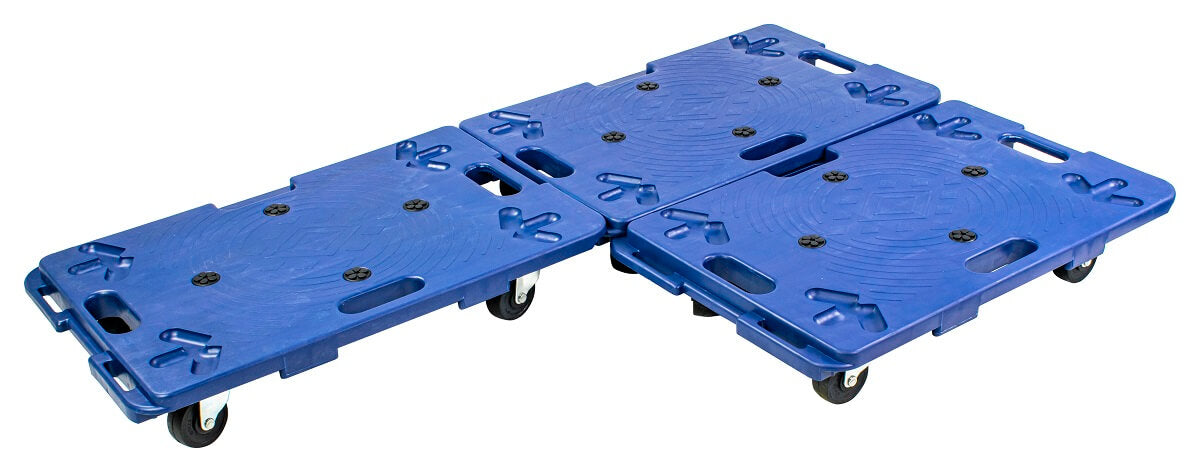 Modular Blue Connecting Plastic Dollies - 150kg Capacity