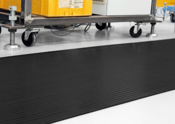 Wide Ribbed Rubber Matting Roll | First Mats UK